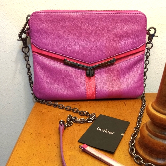 Botkier | Bags | Botkier Magenta Valentina Crossbody Leather Purse ...